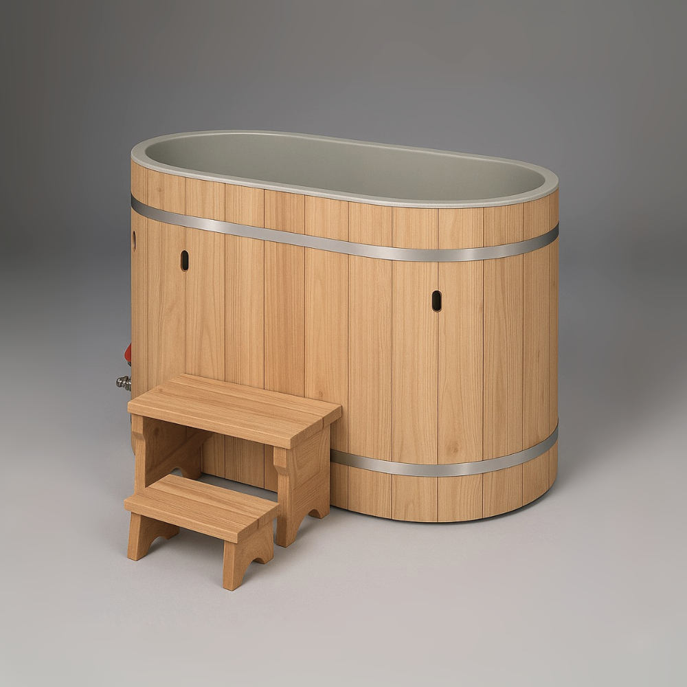 Slim Barrel Cold Plunge | Cedar Ice Bath Tub | LIT Method