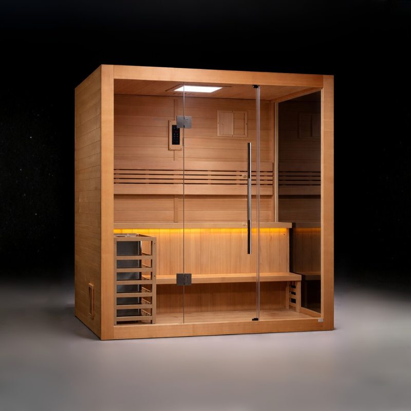 Solis 3-4 Person Traditional Sauna + Red Light | LIT Method
