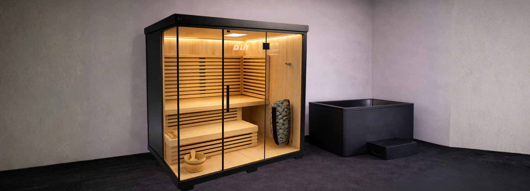 Titan Hybrid Infrared & Traditional Sauna 4-5 Person | LIT Method